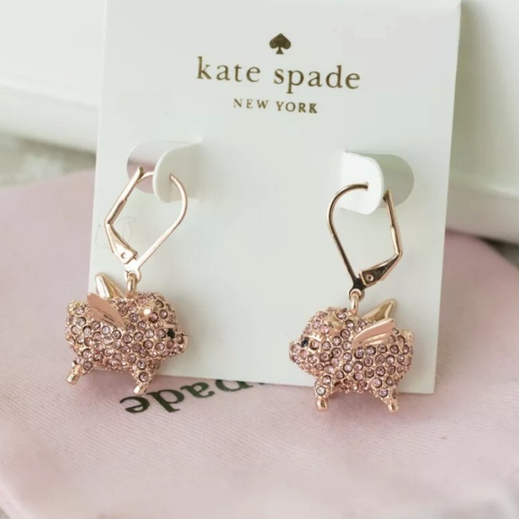 kate spade | Jewelry | Kate Spade Nwt Flying Pigs Drop Earrings | Poshmark